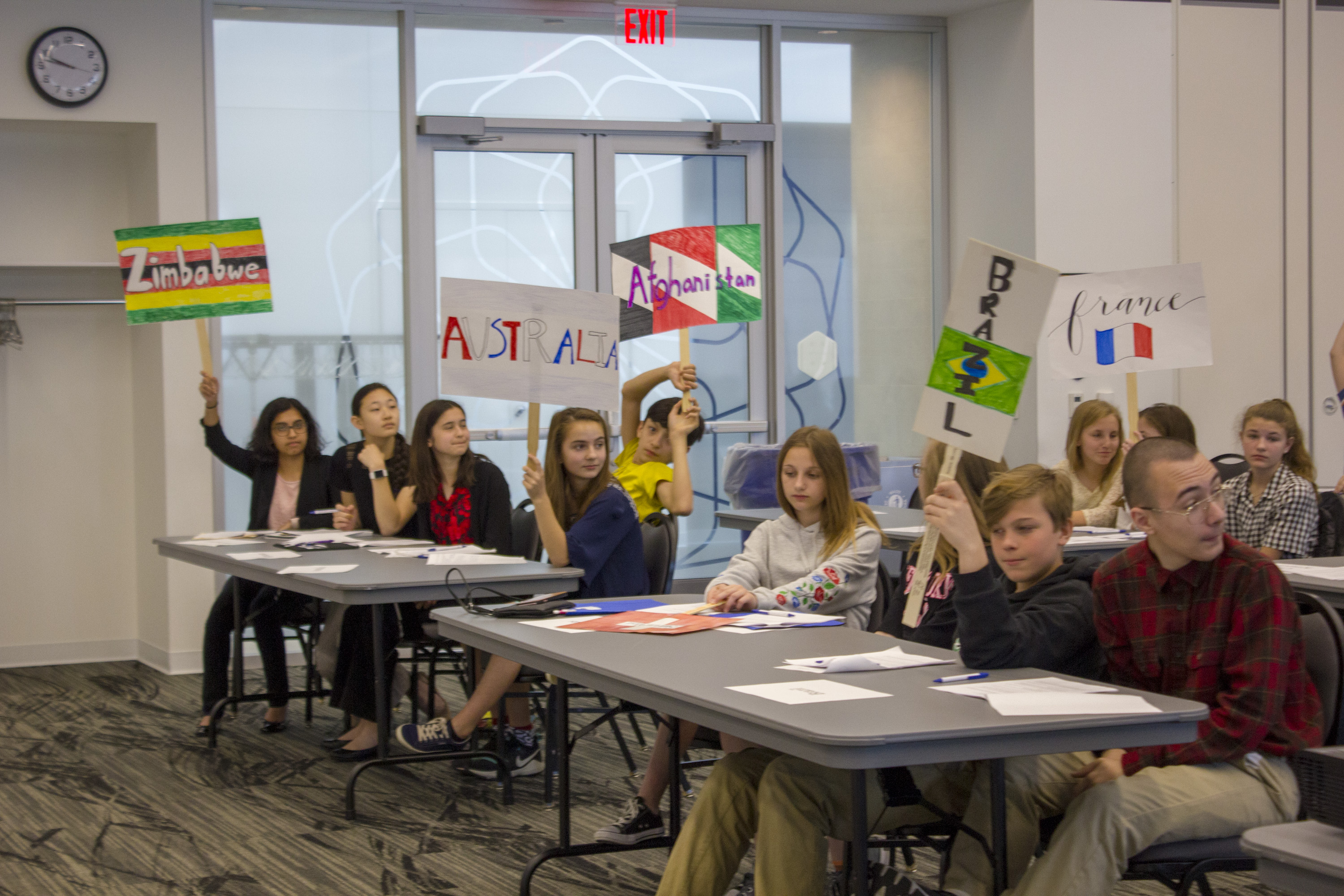 Photos from May 3 Middle School Model UN Session - CIVITAS-STL